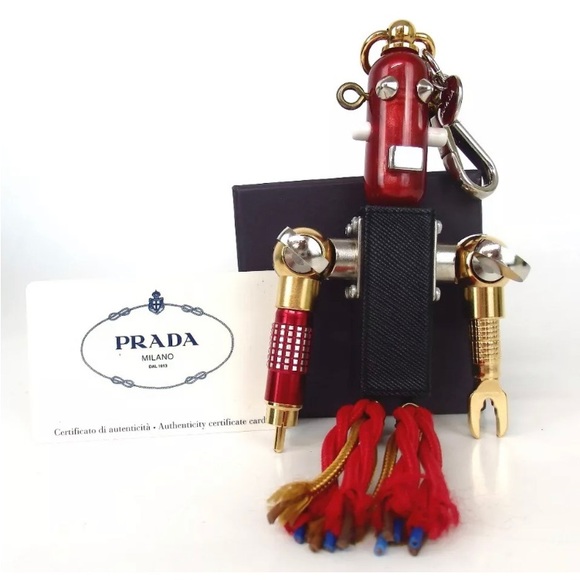Prada | Bags | Authentic Prada Robot Key Ring Metal | Poshmark